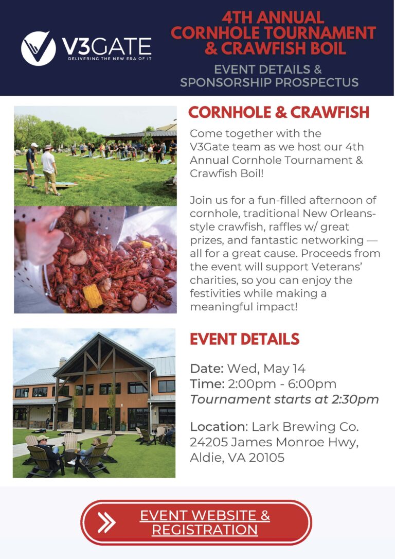 V3Gate 4th Annual Cornhole Tournament & Crawfish Boil – Operation First Response